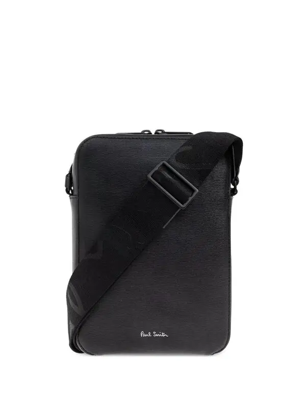 Paul Smith Logo-stamp Messenger Bag - Black