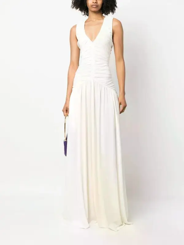 N°21 Ruched-detailing Long Dress