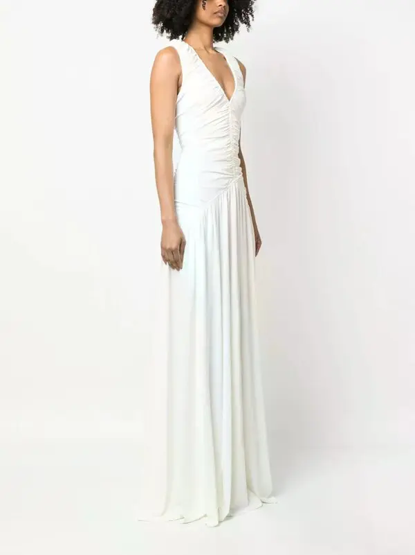 N°21 Ruched-detailing Long Dress