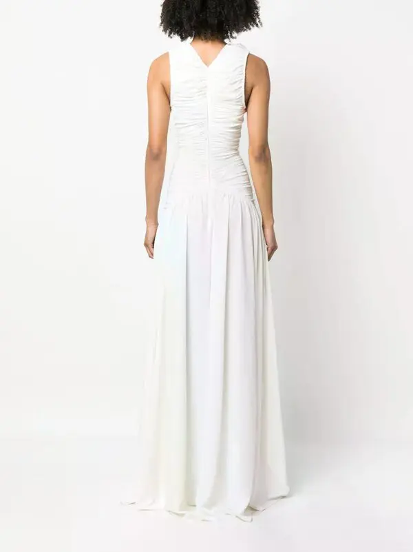 N°21 Ruched-detailing Long Dress