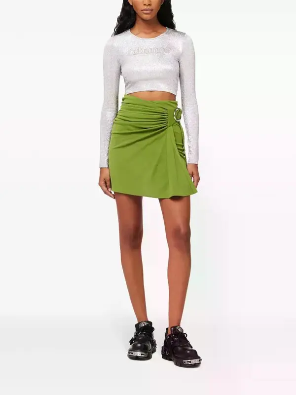 Rabanne Draped Crepe Wrap Skirt