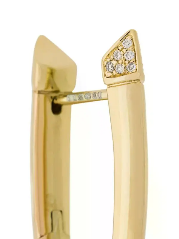 SHAUN LEANE Sabre Diamond Crossover Earrings - Gold