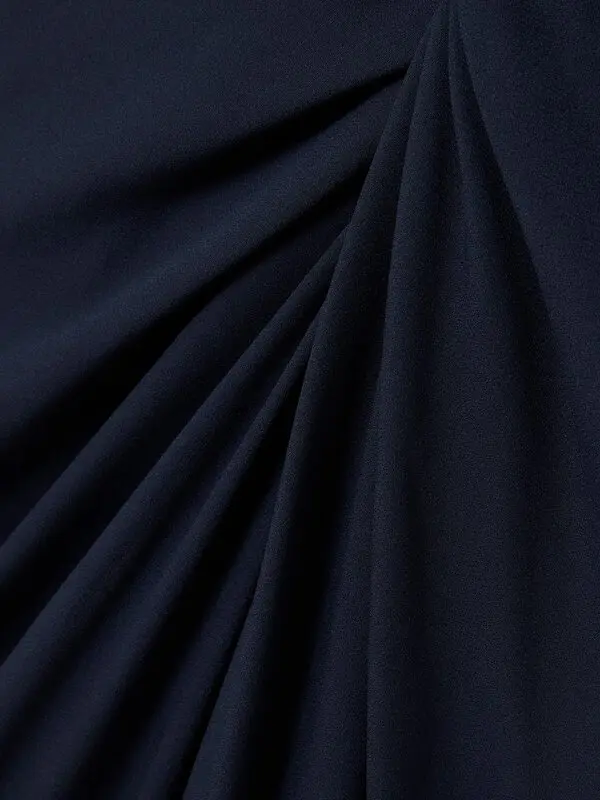 Stella McCartney Twist-front Crepe Midi Dress - Blue