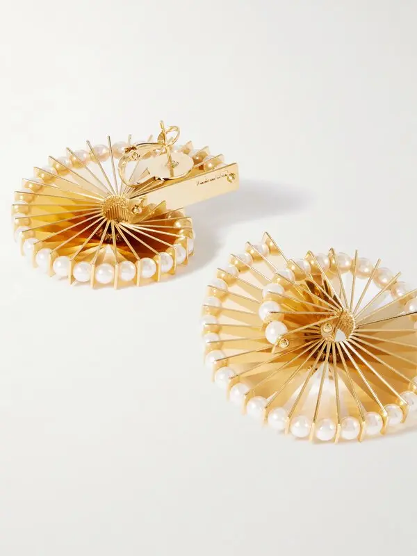 Rabanne Tone Faux Pearl Earrings