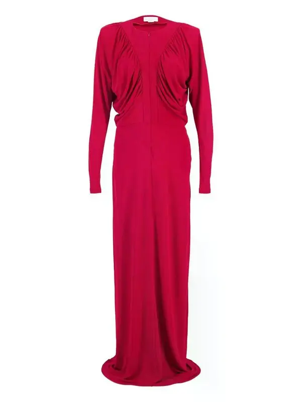 Stella McCartney Draped Long-sleeve Gown