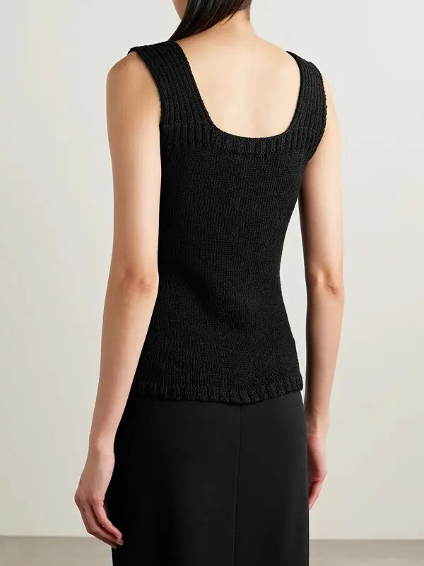 Khaite Wil Cotton Tank - Black