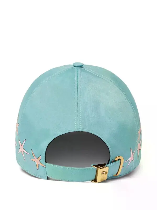 Vintage VERSACE‎ COLLECTION Baseball Cap Hat Turquoise Women\'s Versace H&M Turquoise Leopard Print Baseball Cap main image 2