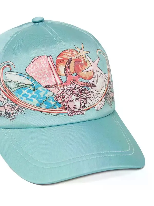 Versace Coral Theatre Baseball Cap In Blue - 49% Off  display picture 1