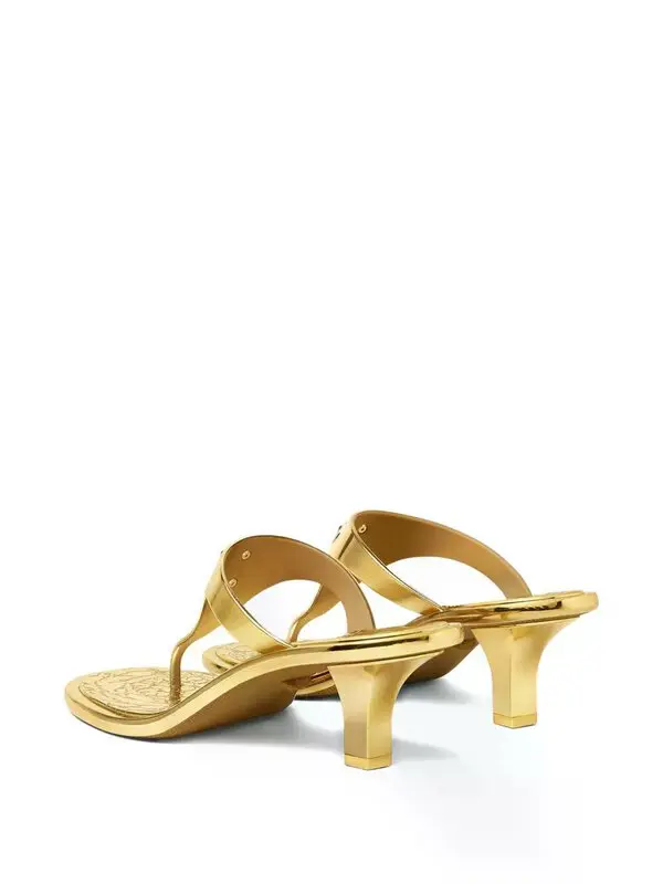 Versace Alia Metallic Sandals - Gold