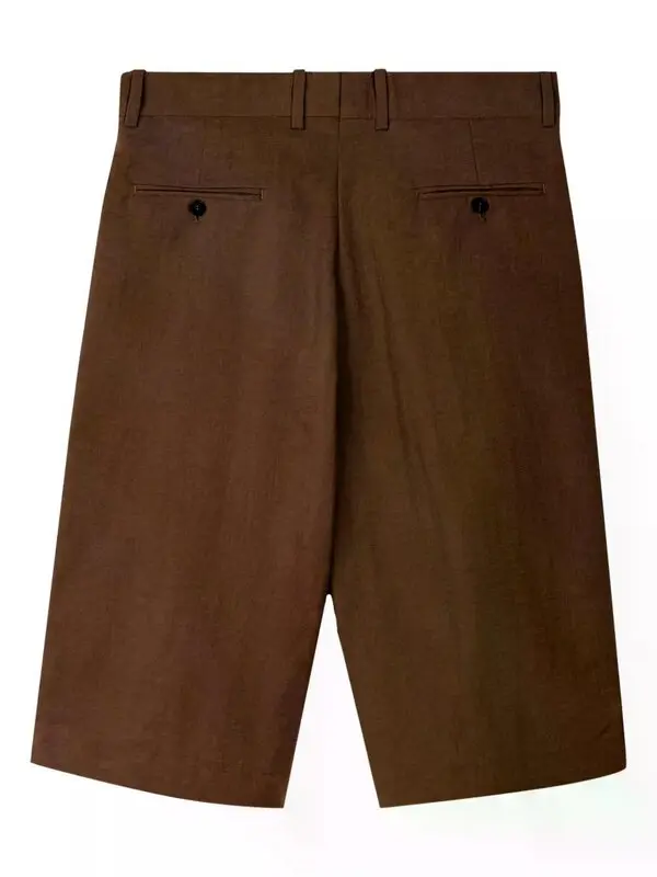 Camper Pintuck Tailored Shorts - Brown