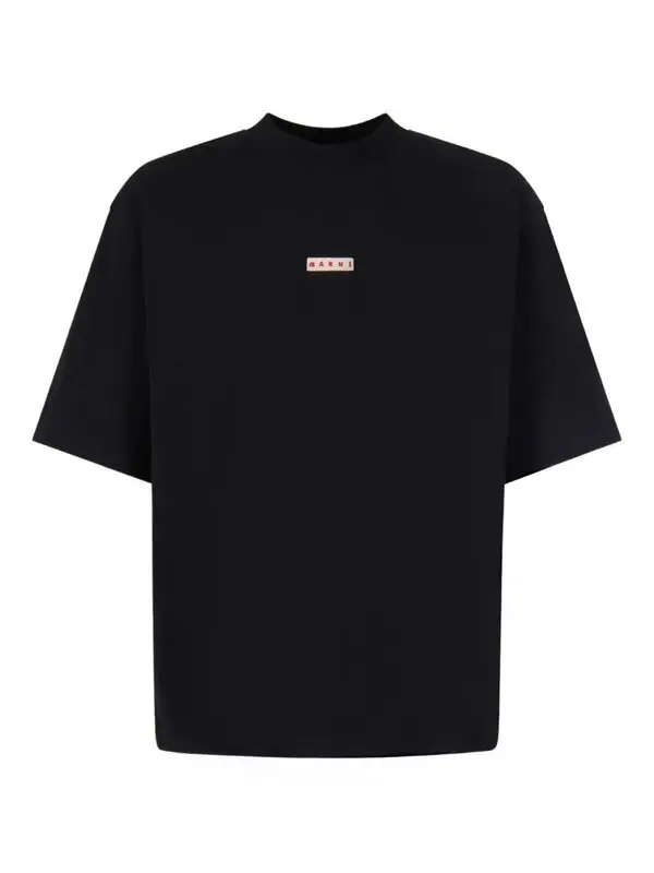 Marni Logo-print Cotton T-shirt - Black