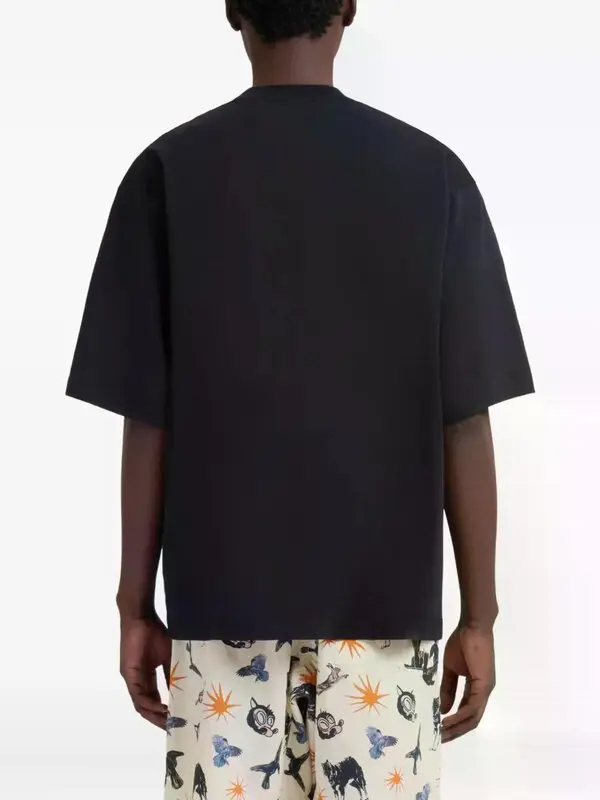 Marni Logo-print Cotton T-shirt - Black