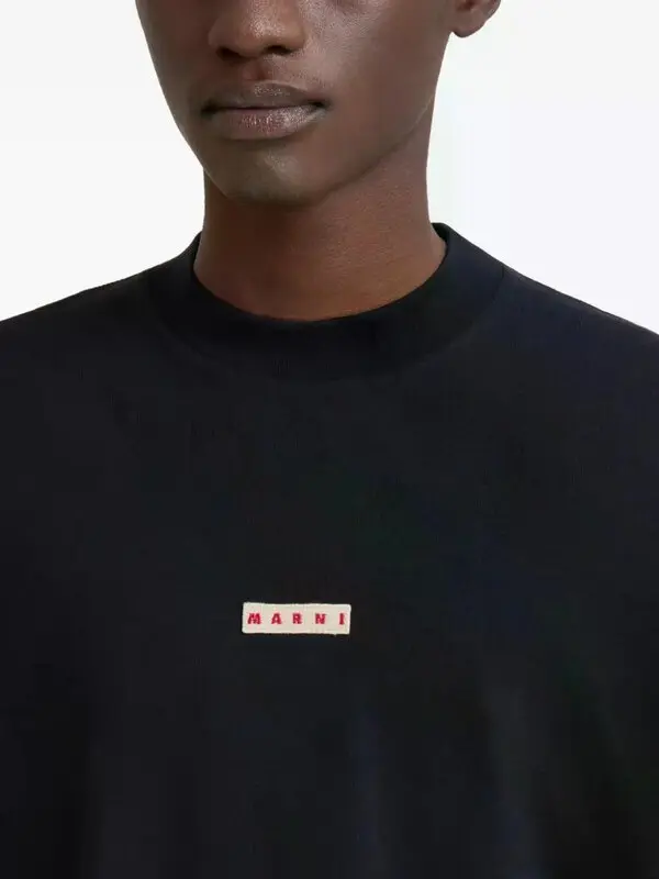 Marni Logo-print Cotton T-shirt - Black
