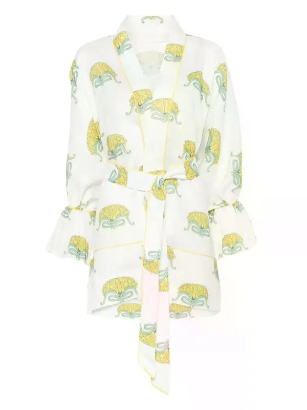MAISON LA PLAGE Printed Maria Louis Jacket - Neutrals