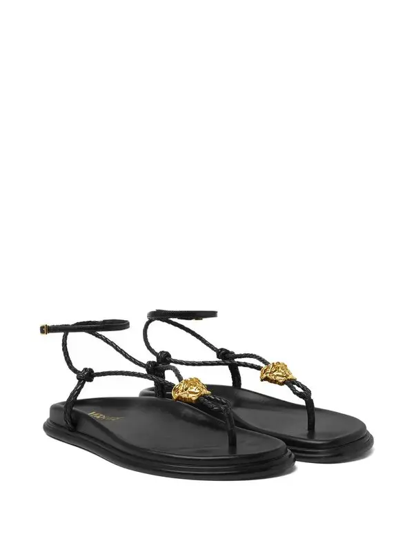 Versace La Medusa Sandals - Black