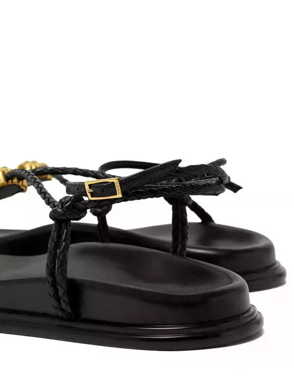 Versace La Medusa Sandals - Black