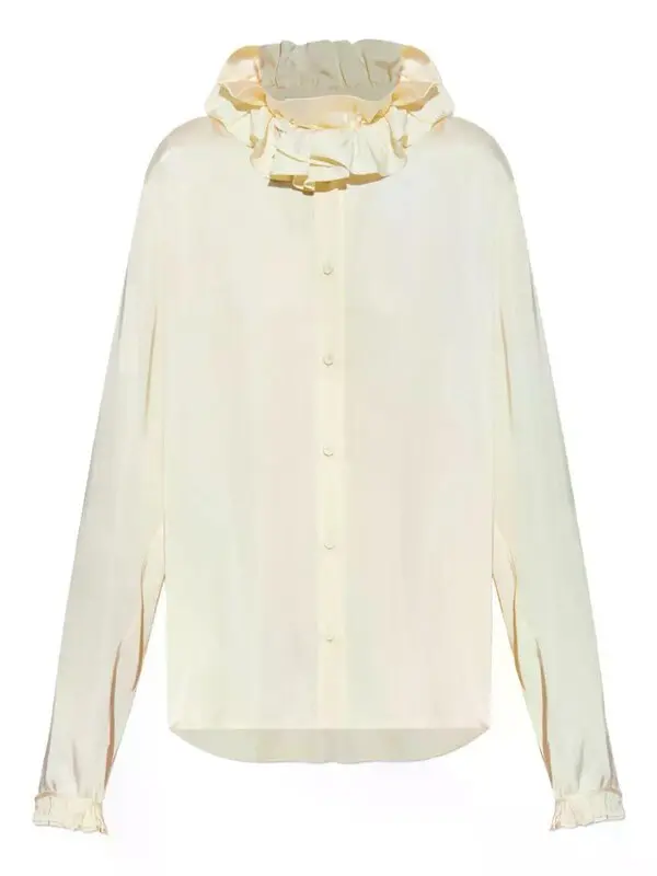JIL SANDER Ruffled High-neck Blouse