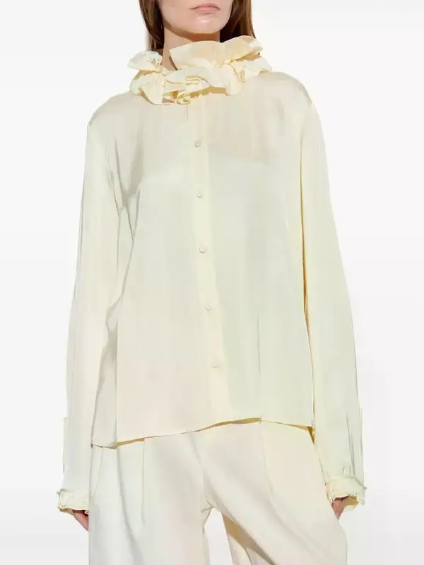 JIL SANDER Ruffled High-neck Blouse