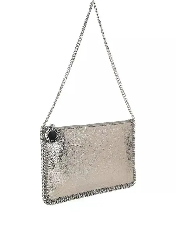 Stella McCartney Falabella Metallic Clutch - Grey