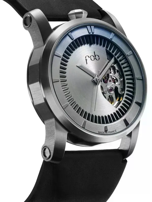 FOB PARIS 43mm Round Face Automatic Strap Watch