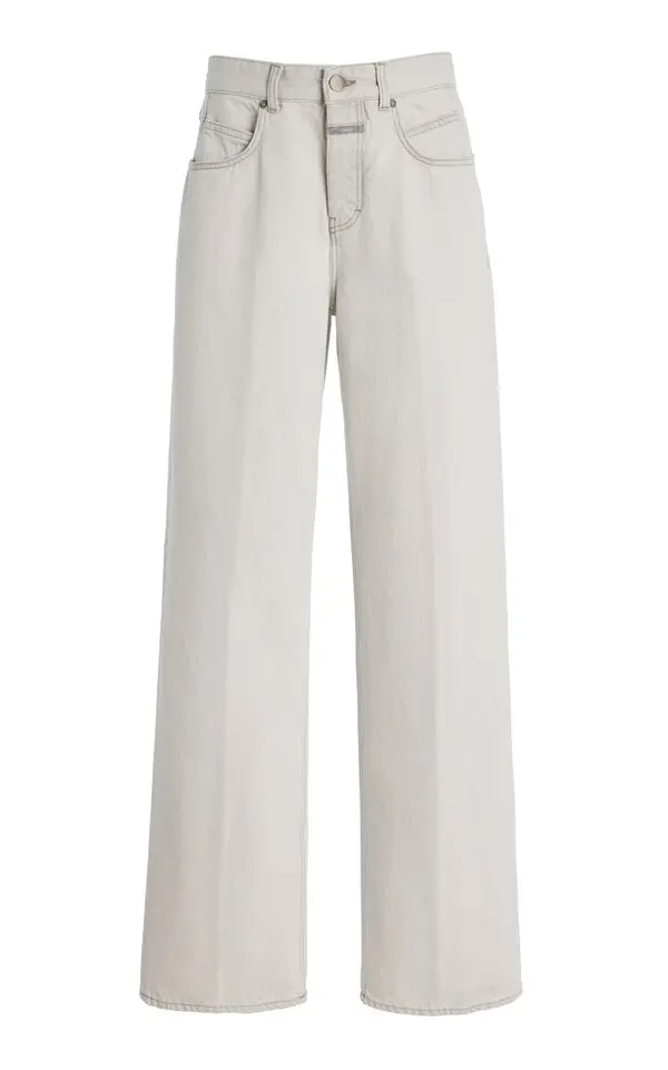 Closed Nikka Rigid Mid-rise Wide-leg Jeans - Grey