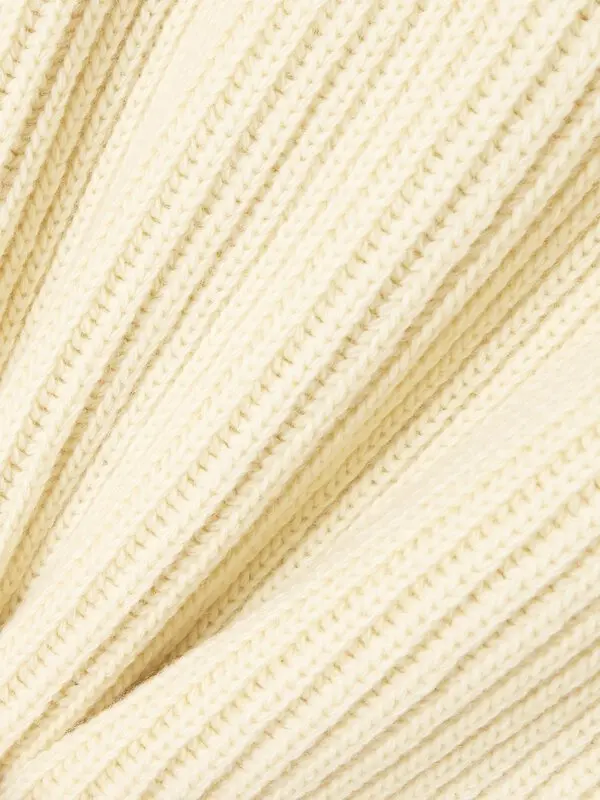 JIL SANDER Ribbed Wool Vest - Neutrals