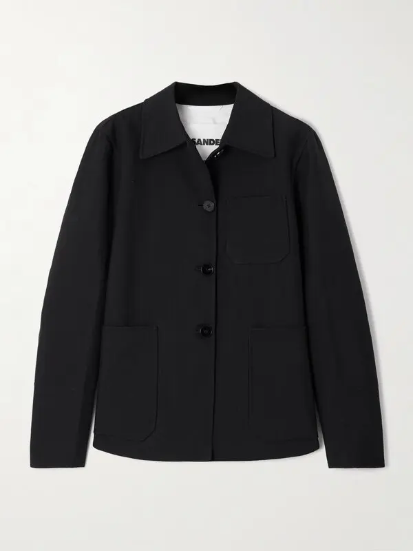 JIL SANDER Cotton-blend Boxy Jacket