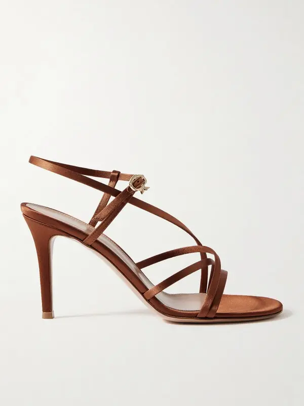 GIANVITO ROSSI 85 Satin Sandals