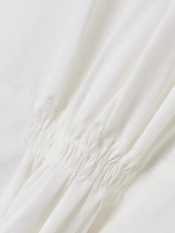 JIL SANDER Pintucked Cotton-poplin Maxi Shirt Dress