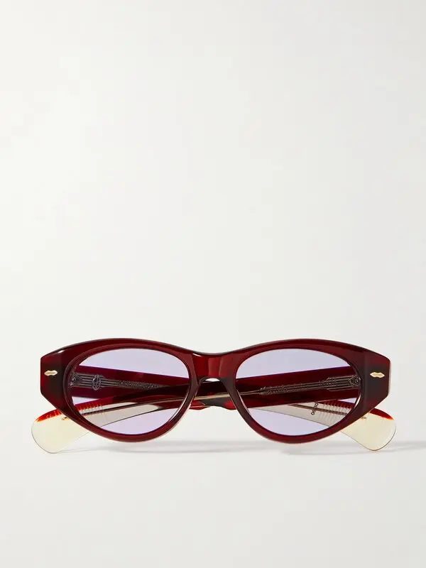 JACQUES MARIE MAGE Krasner Cat-eye Sunglasses - Burgundy