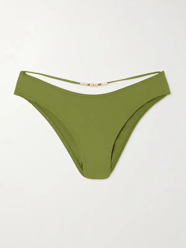 ERES Lava Cutout Embellished Bikini Briefs - Green