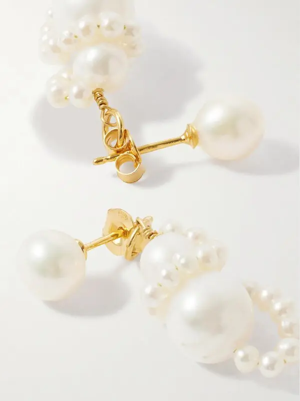 Completedworks Recycled Gold-plated Pearl Earrings