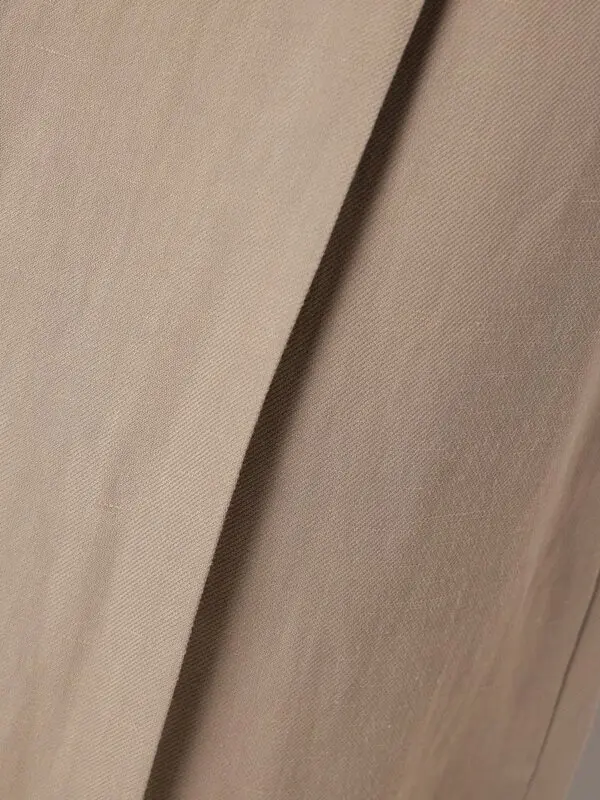 Brunello Cucinelli Bead-embellished Pleated Twill Wide-leg Pants - Brown