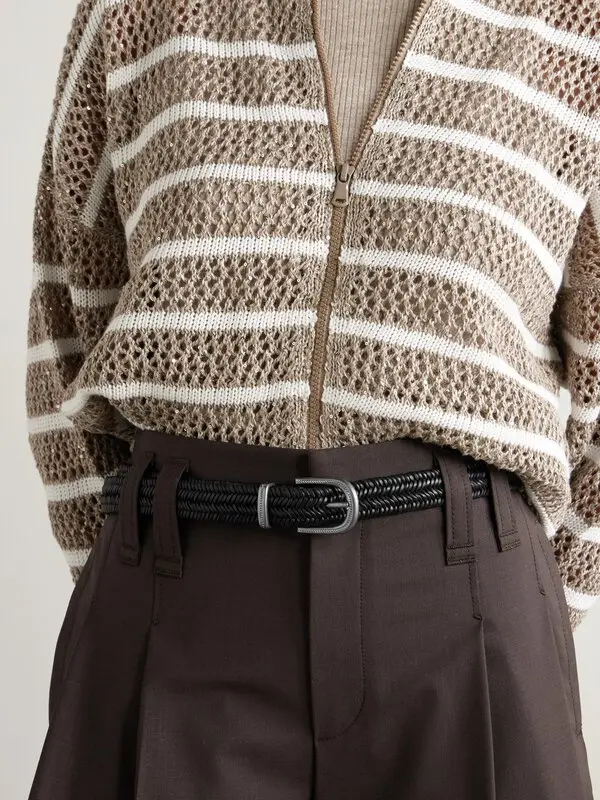 Brunello Cucinelli Woven Leather Belt