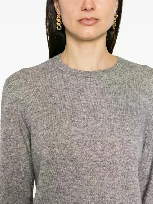 Saint Laurent Mélange Cashmere-blend Jumper - Grey