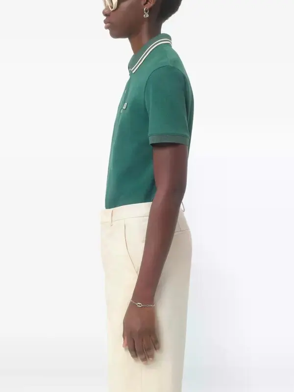 Valentino Garavani Contrast-collar Polo Shirt - Green