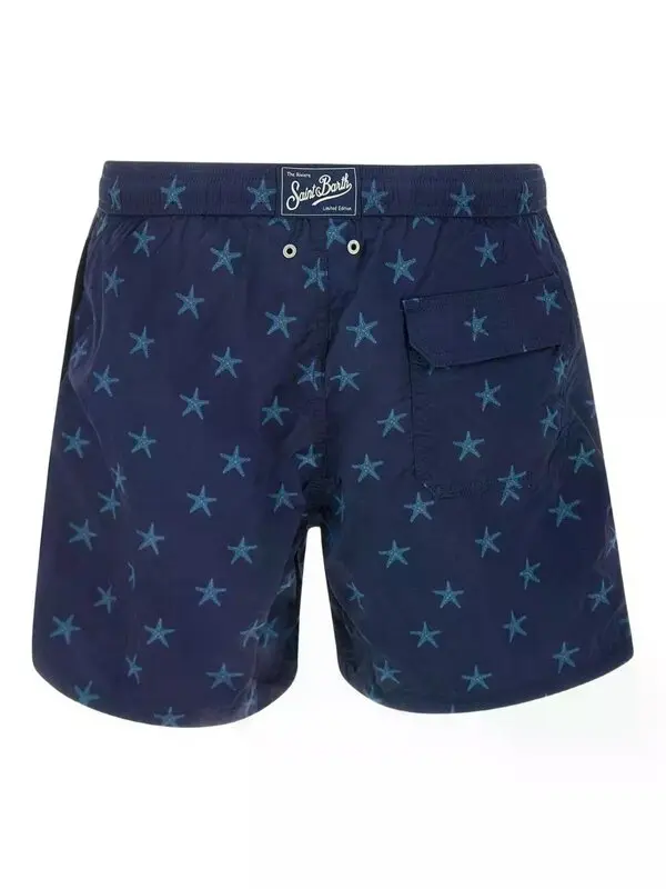 MC2 SAINT BARTH Starfish-print Swim Shorts - Blue