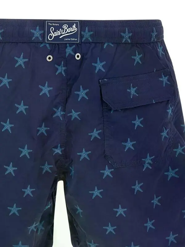 MC2 SAINT BARTH Starfish-print Swim Shorts - Blue