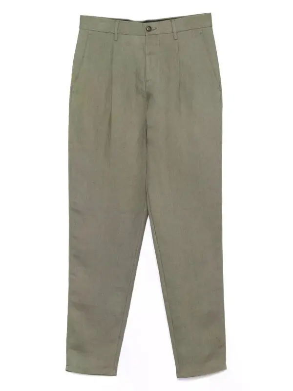 Canali Linen Trousers - Green