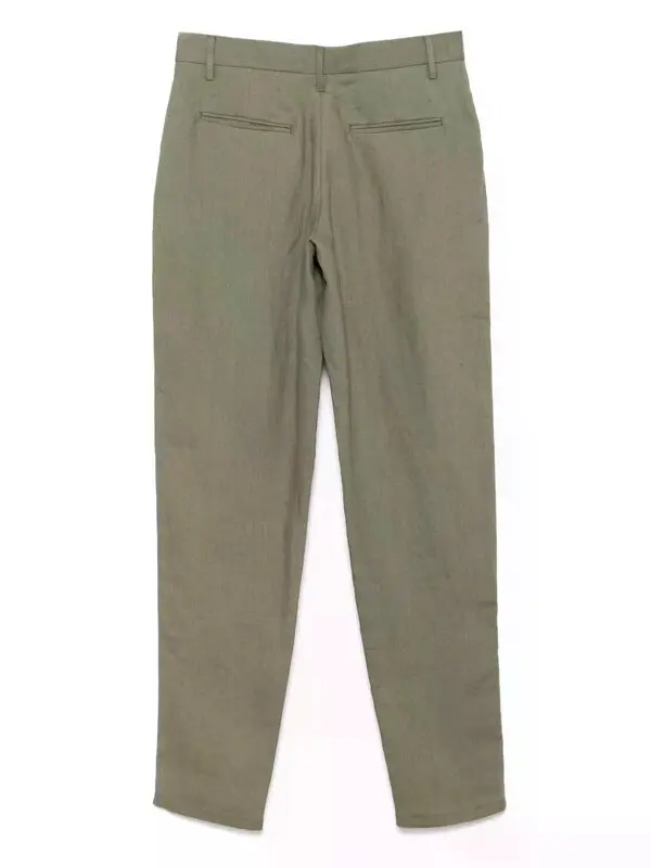 Canali Linen Trousers - Green