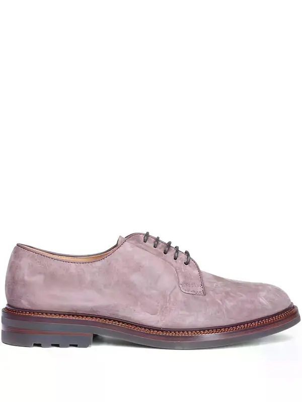 Brunello Cucinelli Suede Lace-up Derby Shoes - Pink