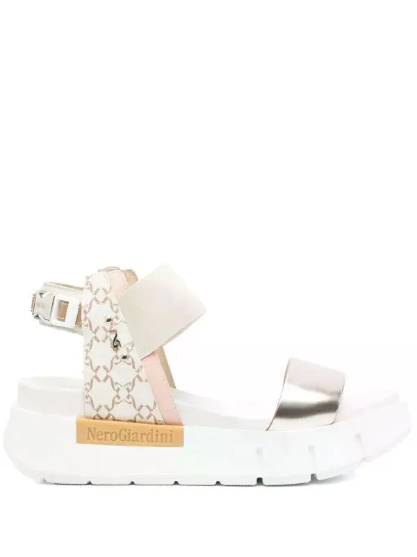 NEROGIARDINI 55mm Leather Platform Sandals - Gold