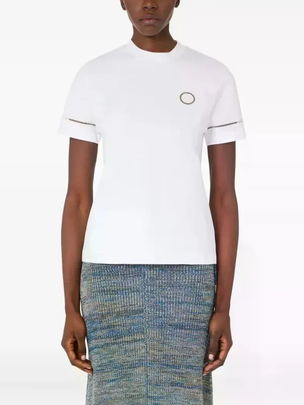 FERRAGAMO Ajour Sticker Short-sleeves T-shirt - White