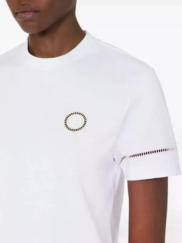 FERRAGAMO Ajour Sticker Short-sleeves T-shirt - White