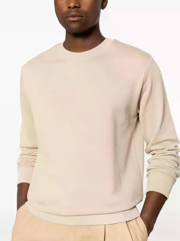 A.p.c. Embroidered Cotton Sweatshirt - Neutrals
