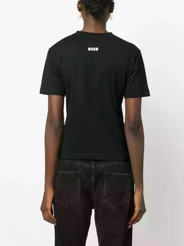 MSGM Logo-print Cotton T-shirt