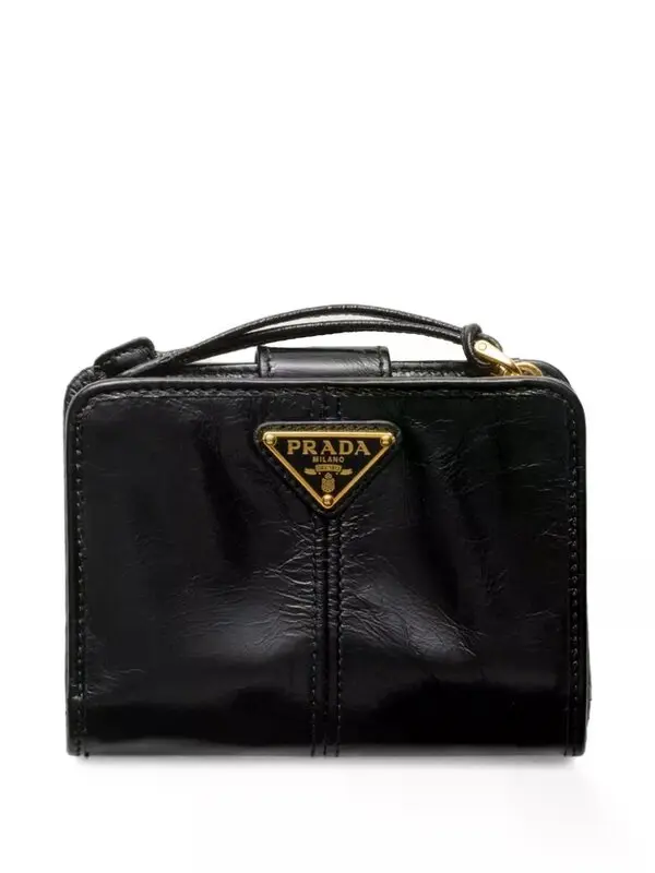 Prada Small Leather Wallet - Black