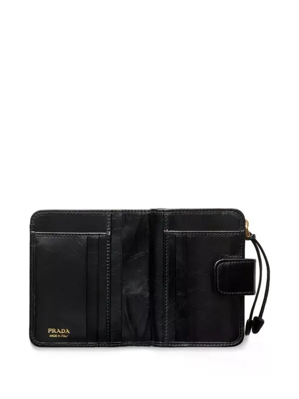 Prada Small Leather Wallet - Black