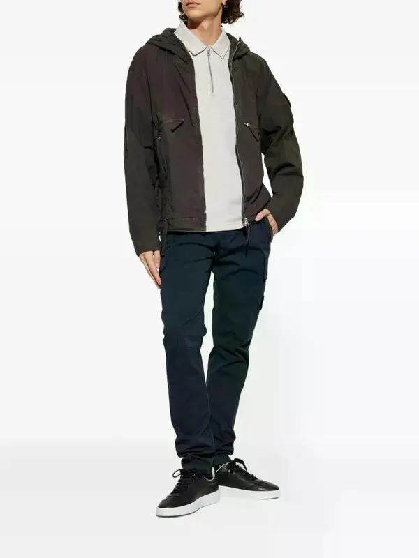 Stone Island Cotton Twill Cargo Trousers - Blue