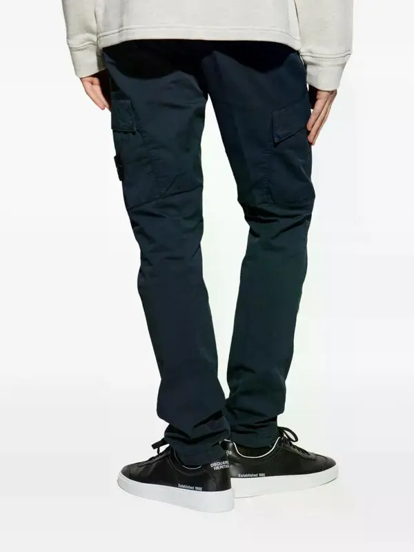 Stone Island Cotton Twill Cargo Trousers - Blue